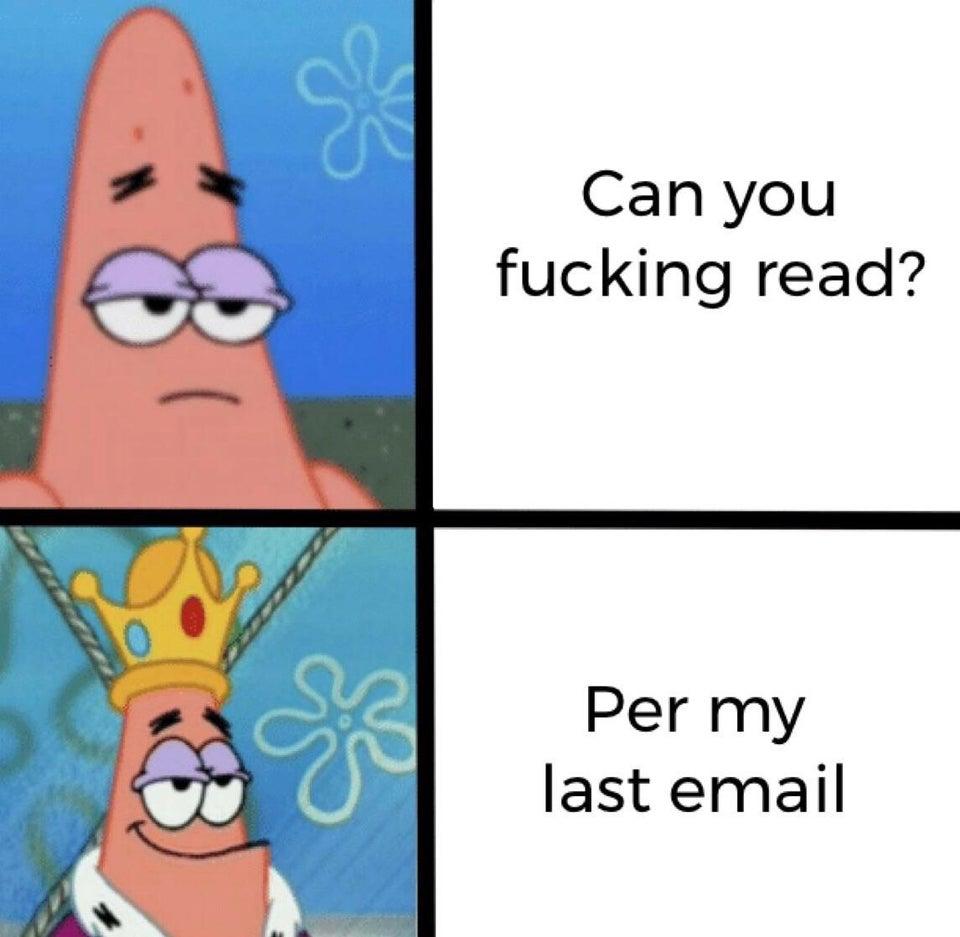 Patrick writes perfect emails | SpongeBob SquarePants | Know Your Meme
