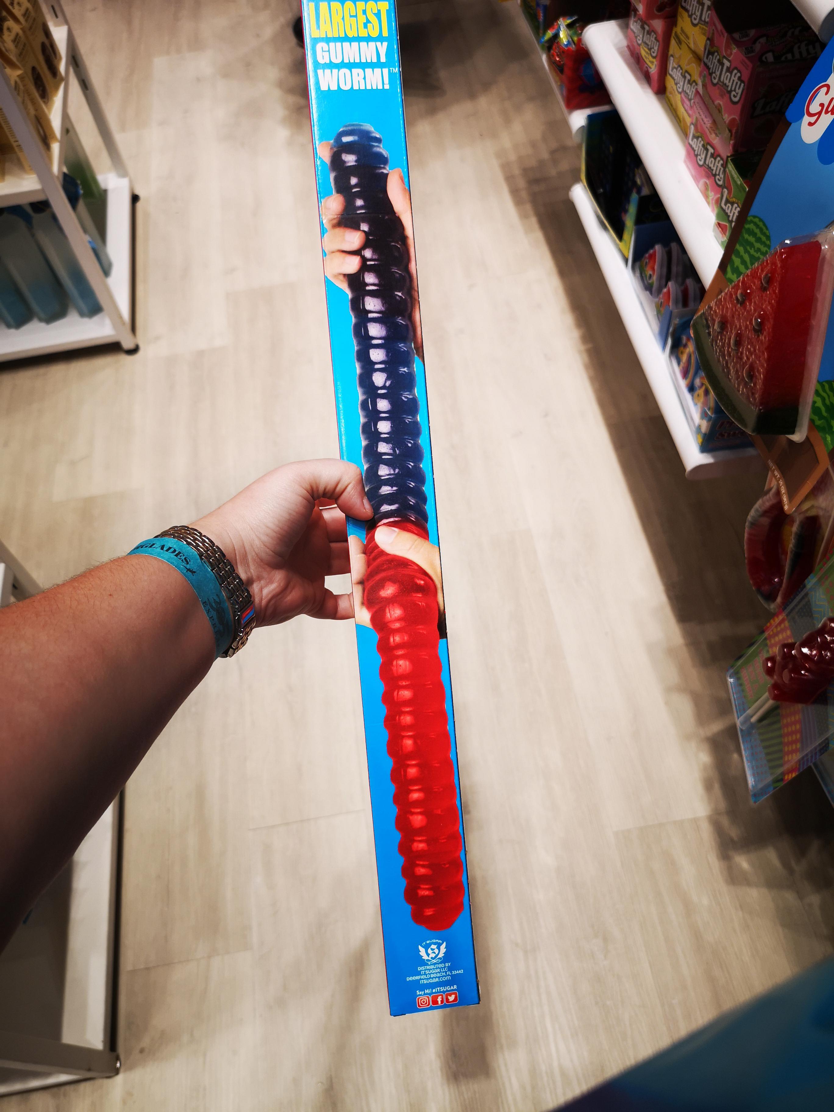 The largest gummi worm... It looked like something very different from ...