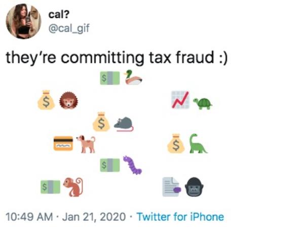 Tax Fraud | Animal Emoji Parties | Know Your Meme
