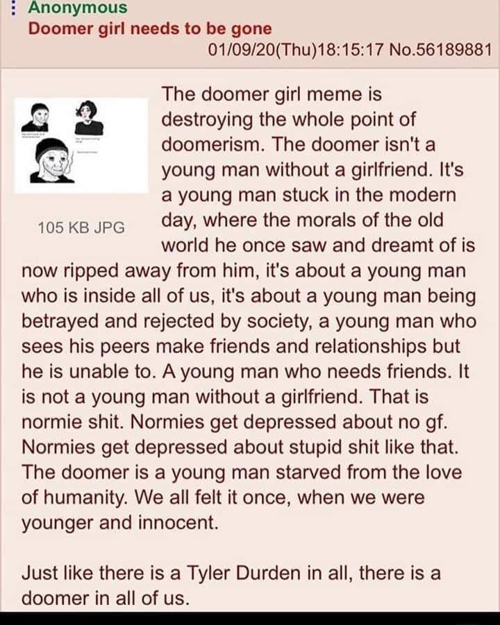yes | /r/Doomers | Doomer | Know Your Meme