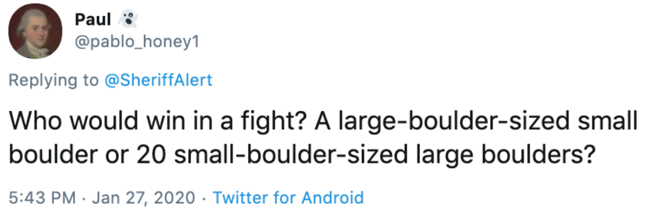 Who would win | A Large Boulder the Size of a Small Boulder | Know Your ...