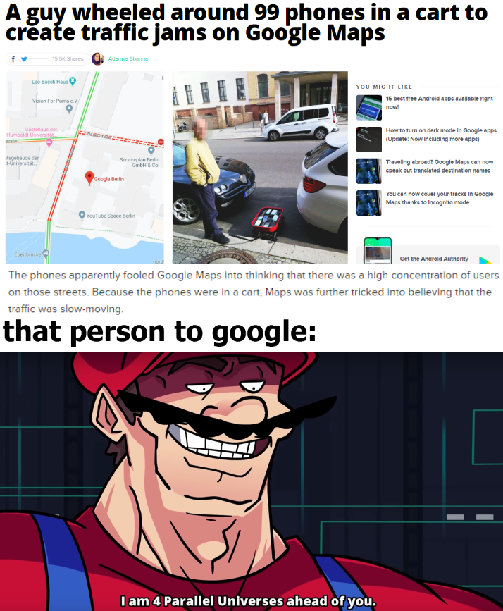 Ahead | Google Maps Traffic Jam | Know Your Meme
