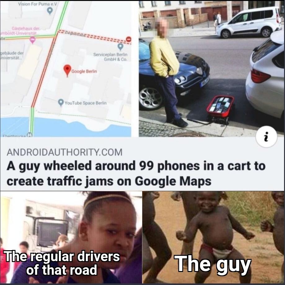 Regular Drivers | Google Maps Traffic Jam | Know Your Meme