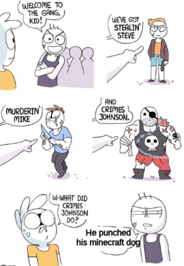 Crimes Johnson cannot be forgiven. | /r/MinecraftMemes | Minecraft ...