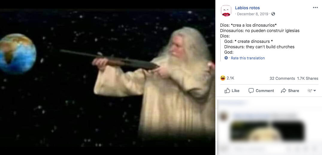 Labios rotos | God Pointing a Gun at the Earth | Know Your Meme