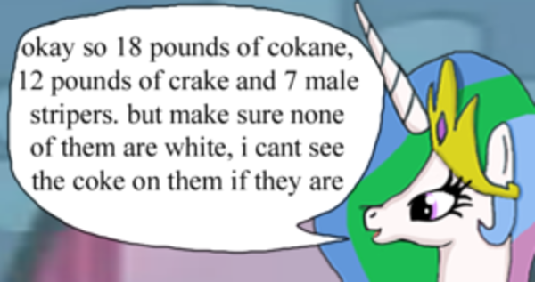 celestia 12 pounds of crake and 7 male stripers | My Little Pony ...