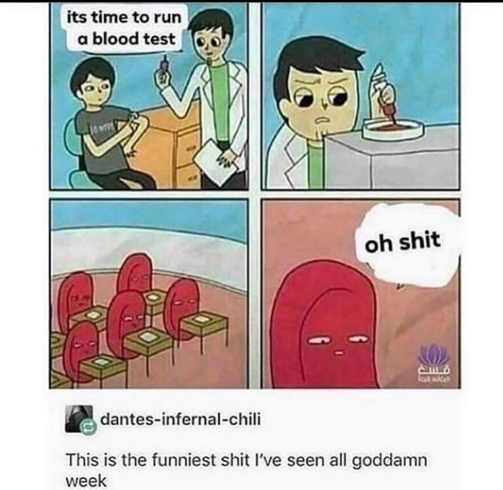 Hahaha blood test funny lol | /r/ComedyCemetery | Comedy Cemetery ...