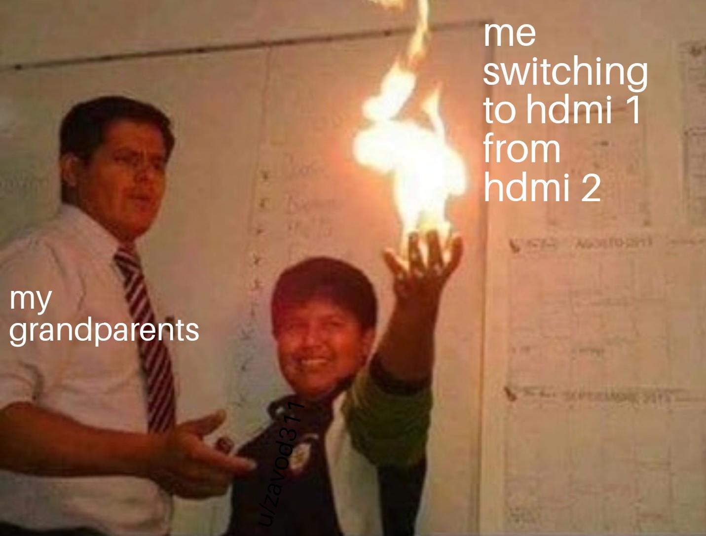 Moss would be proud | /r/dankmemes | Kid Holding Fire | Know Your Meme