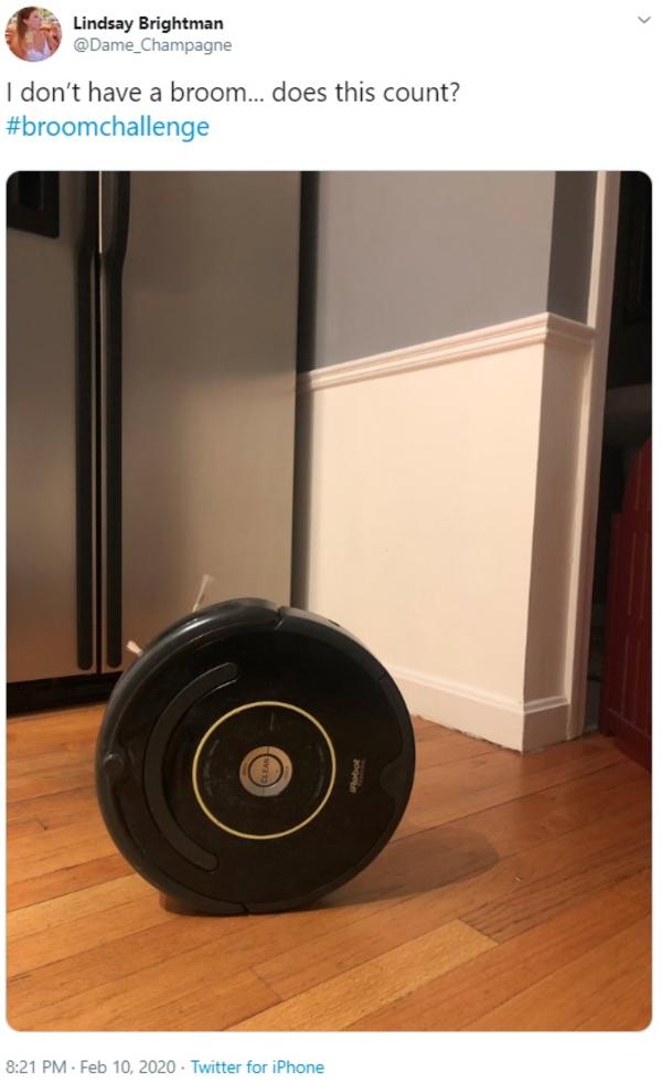 @Dame_Champagne's Tweet | Broom Challenge | Know Your Meme