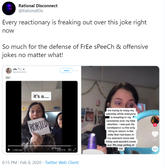 Free Speech | It's Aborted TikTok | Know Your Meme