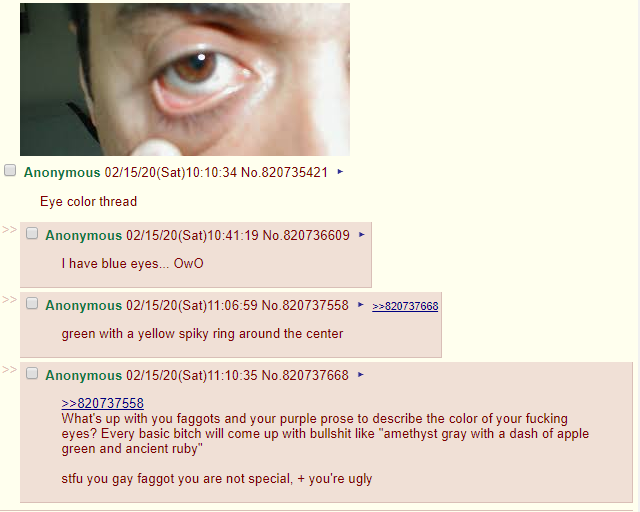 Triggered by eye color | /r/4chan | 4chan | Know Your Meme