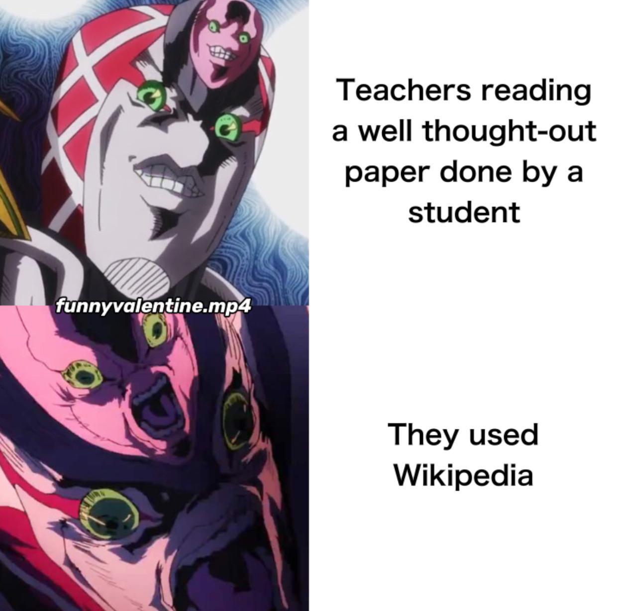 Same goes for MLA format | /r/ShitPostCrusaders/ | JoJo's Bizarre ...