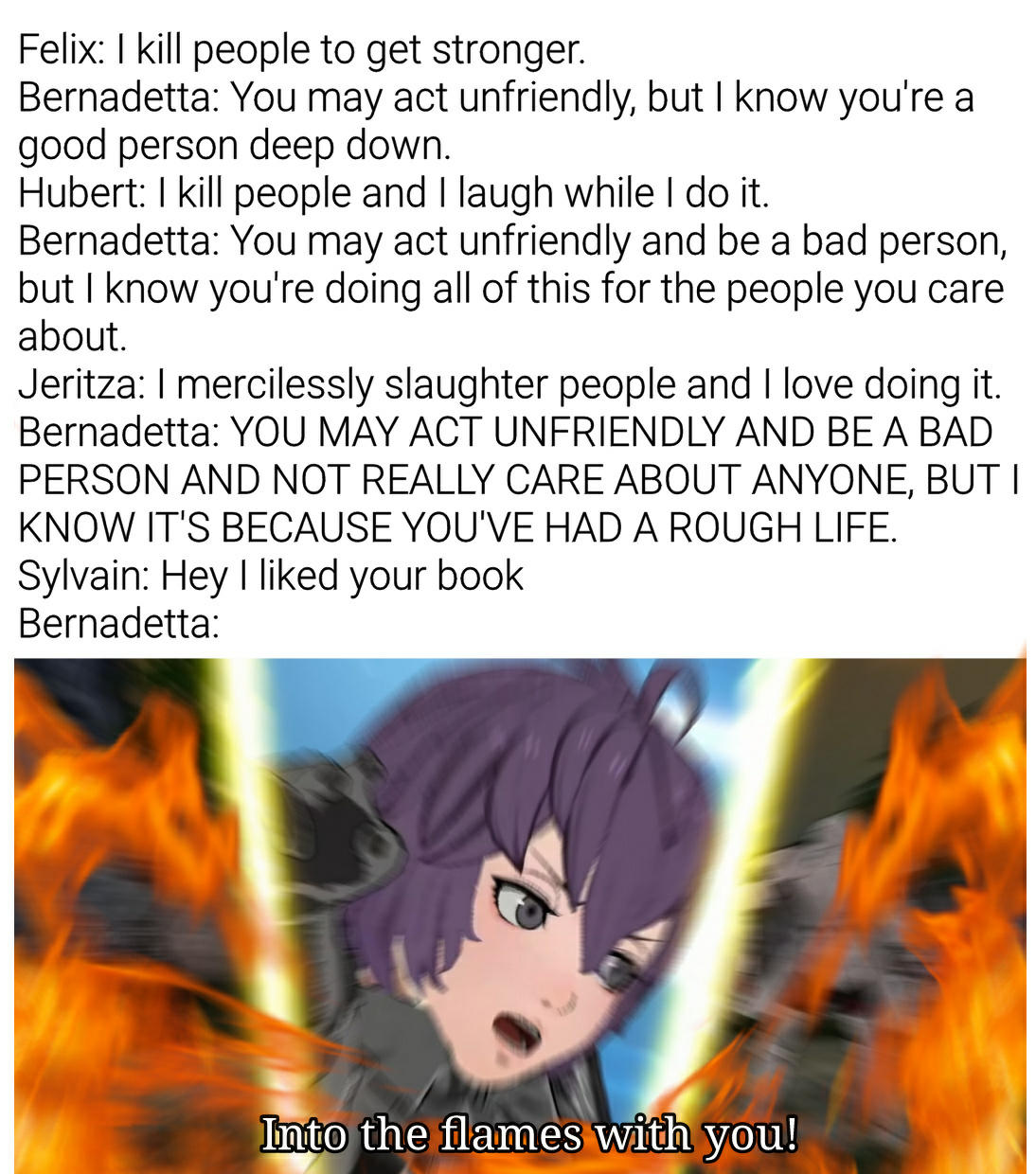 Bernadetta doesn't mess around | Bernadetta | Know Your Meme
