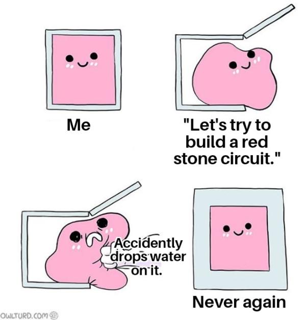 Never again | /r/MinecraftMemes | Minecraft | Know Your Meme