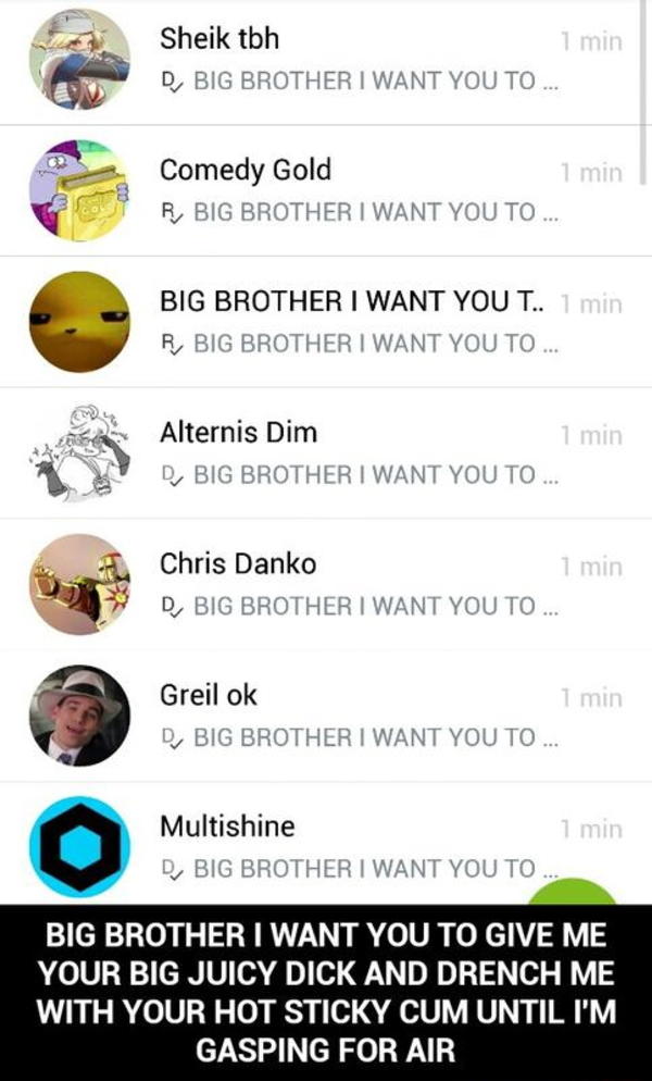 Message Sent | Big Brother Copypasta | Know Your Meme