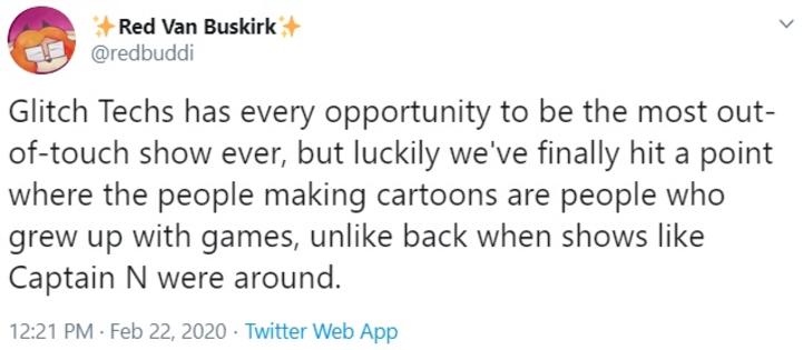 finally the people making cartoons are people who grew up with games ...