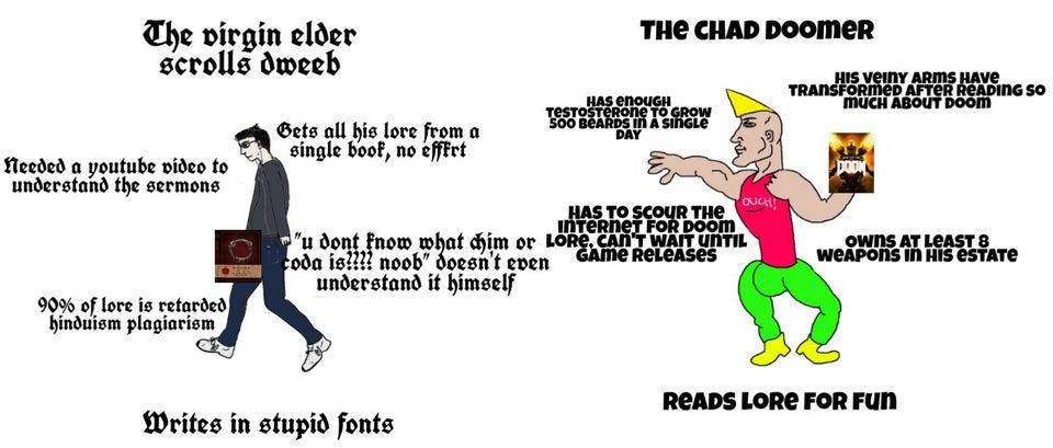 The lad Shrek lore | Virgin vs. Chad | Know Your Meme