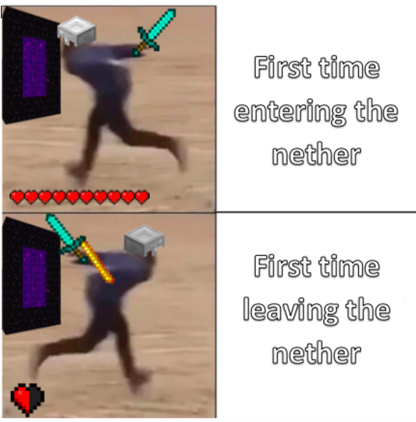The Nether be like. | /r/MinecraftMemes | Minecraft | Know Your Meme