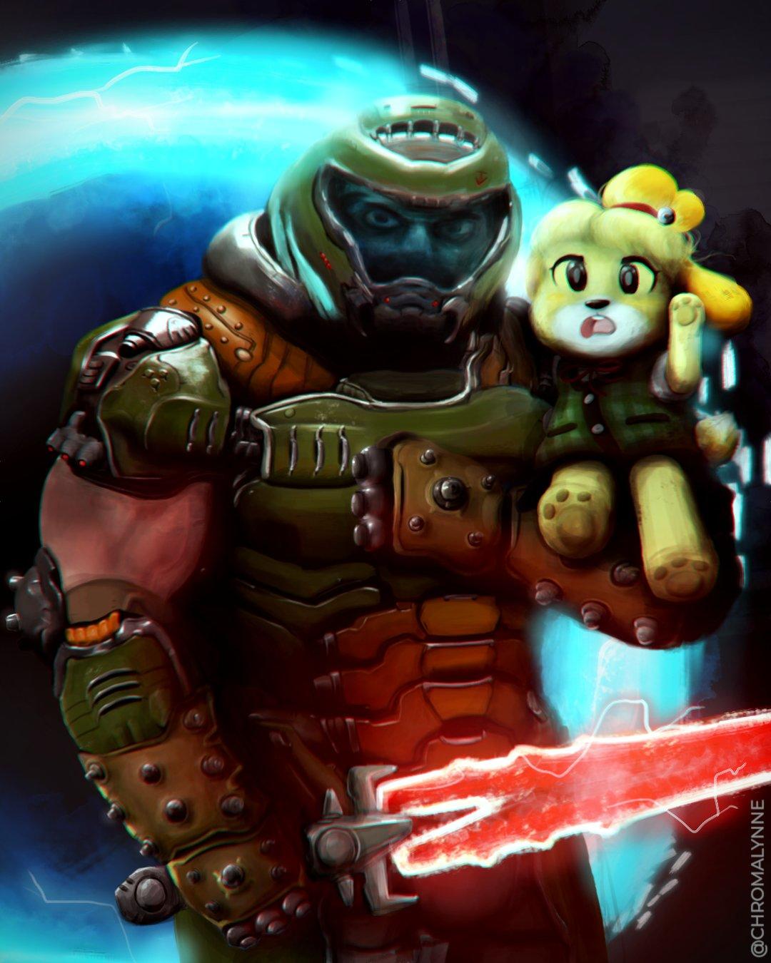 "Alright Isabelle, direct me to the demons in the island" | Doomguy and ...