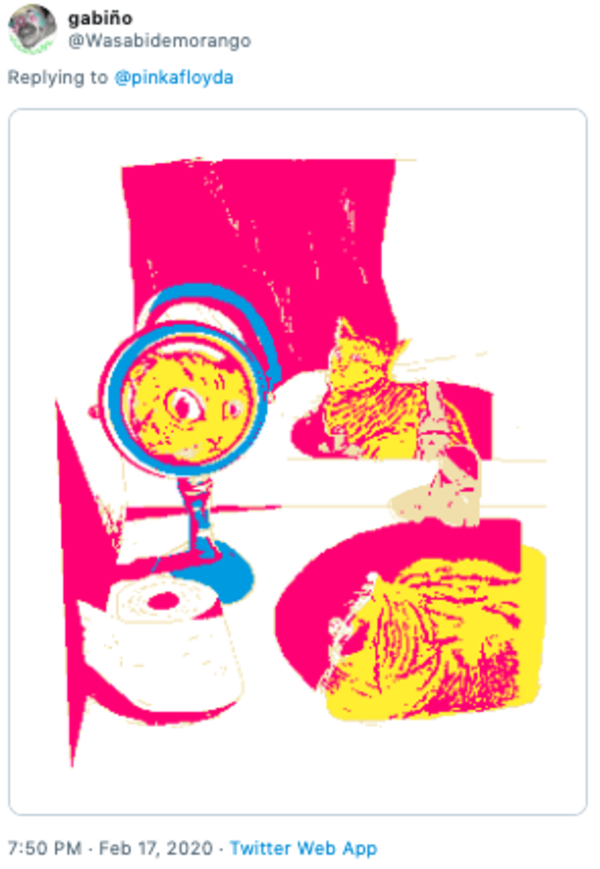 Art | Roscoe The Cat Sees Himself | Know Your Meme