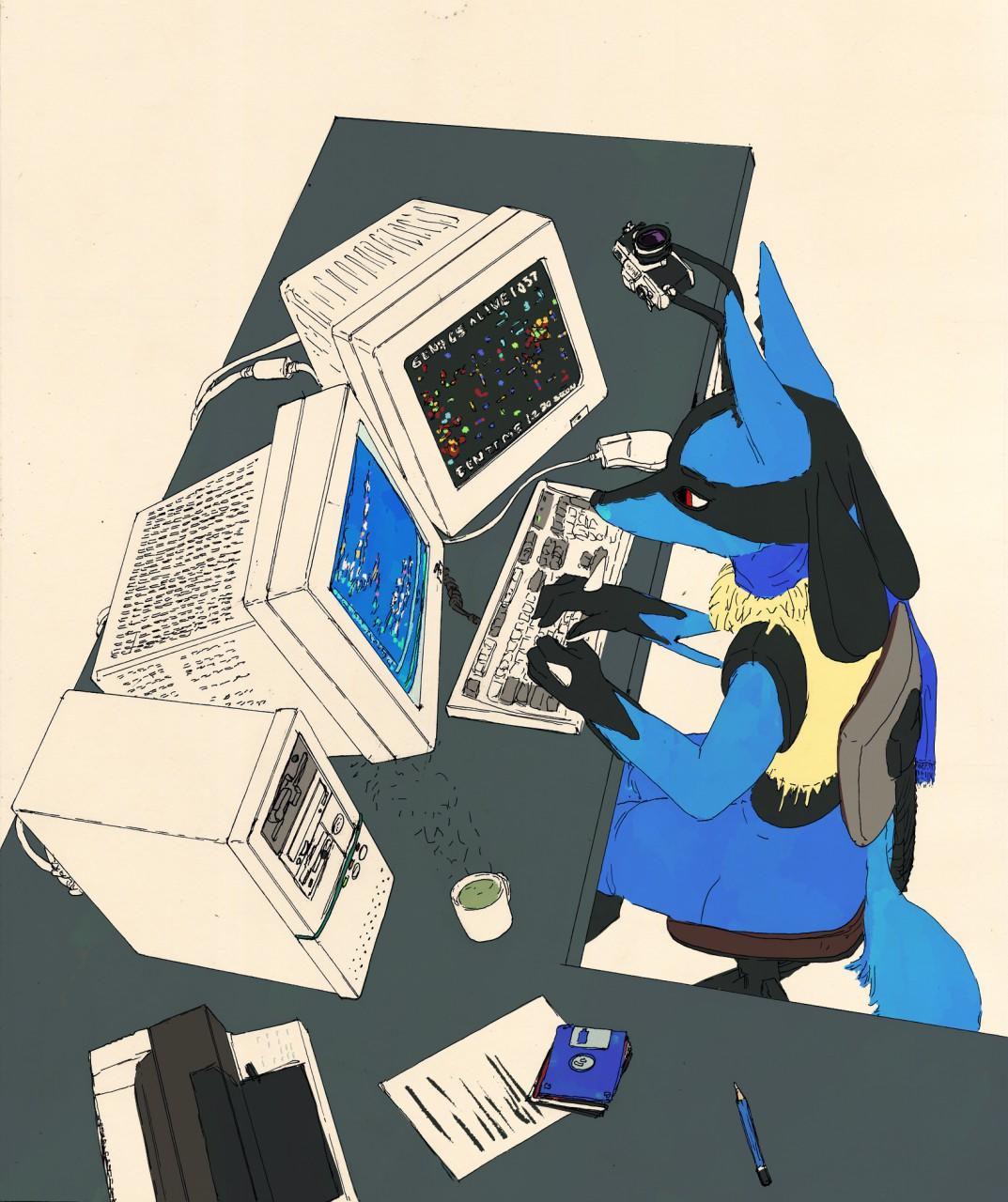 Lucario implements conway's game of life in qbasic | Pokémon | Know ...