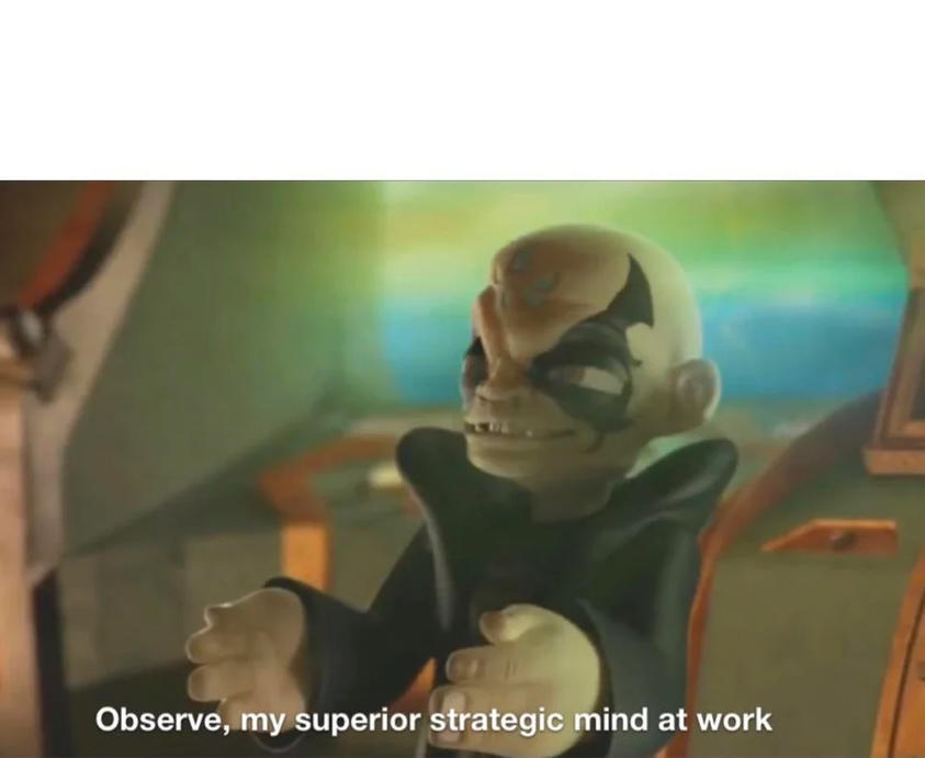 template 2 | Observe, My Superior Strategic Mind at Work | Know Your Meme