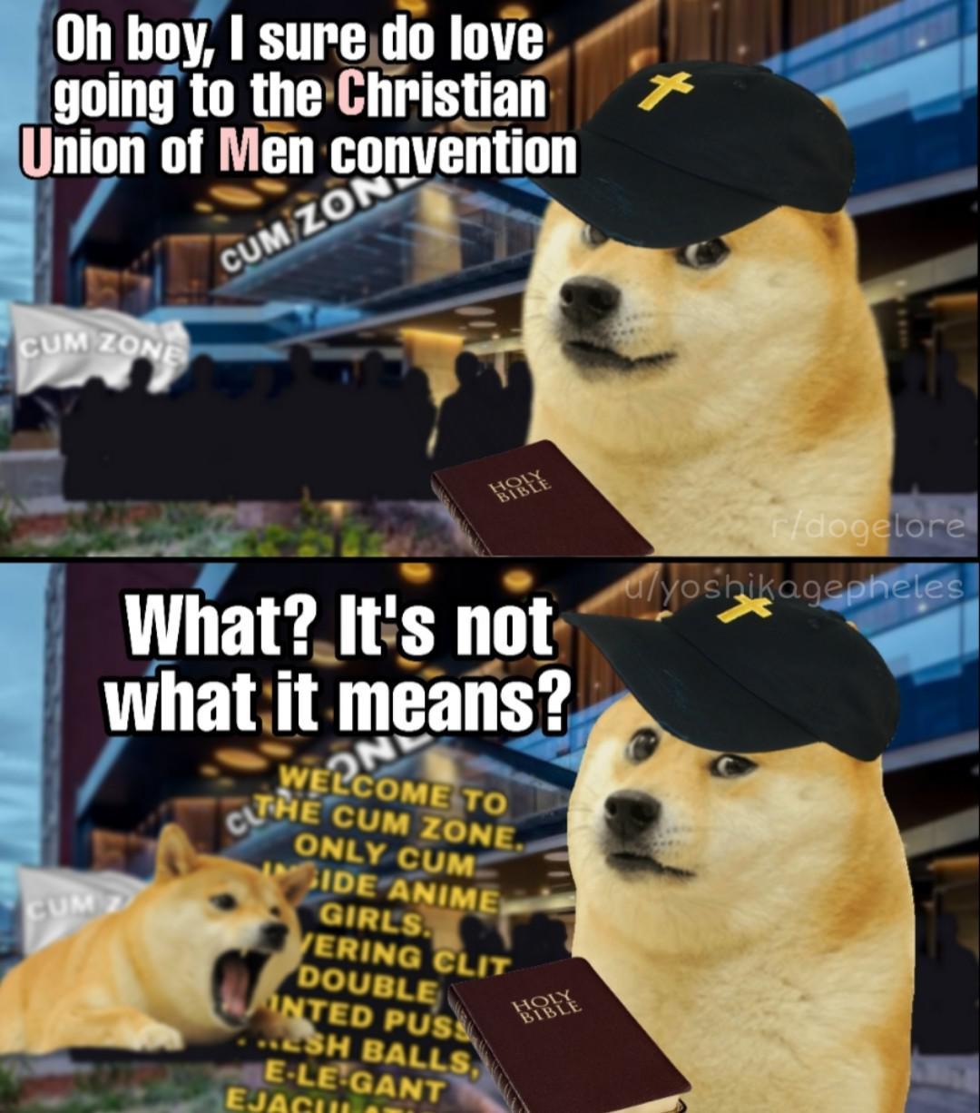 Oh god oh fuck, get out of there christian doge! | /r/dogelore | Ironic ...