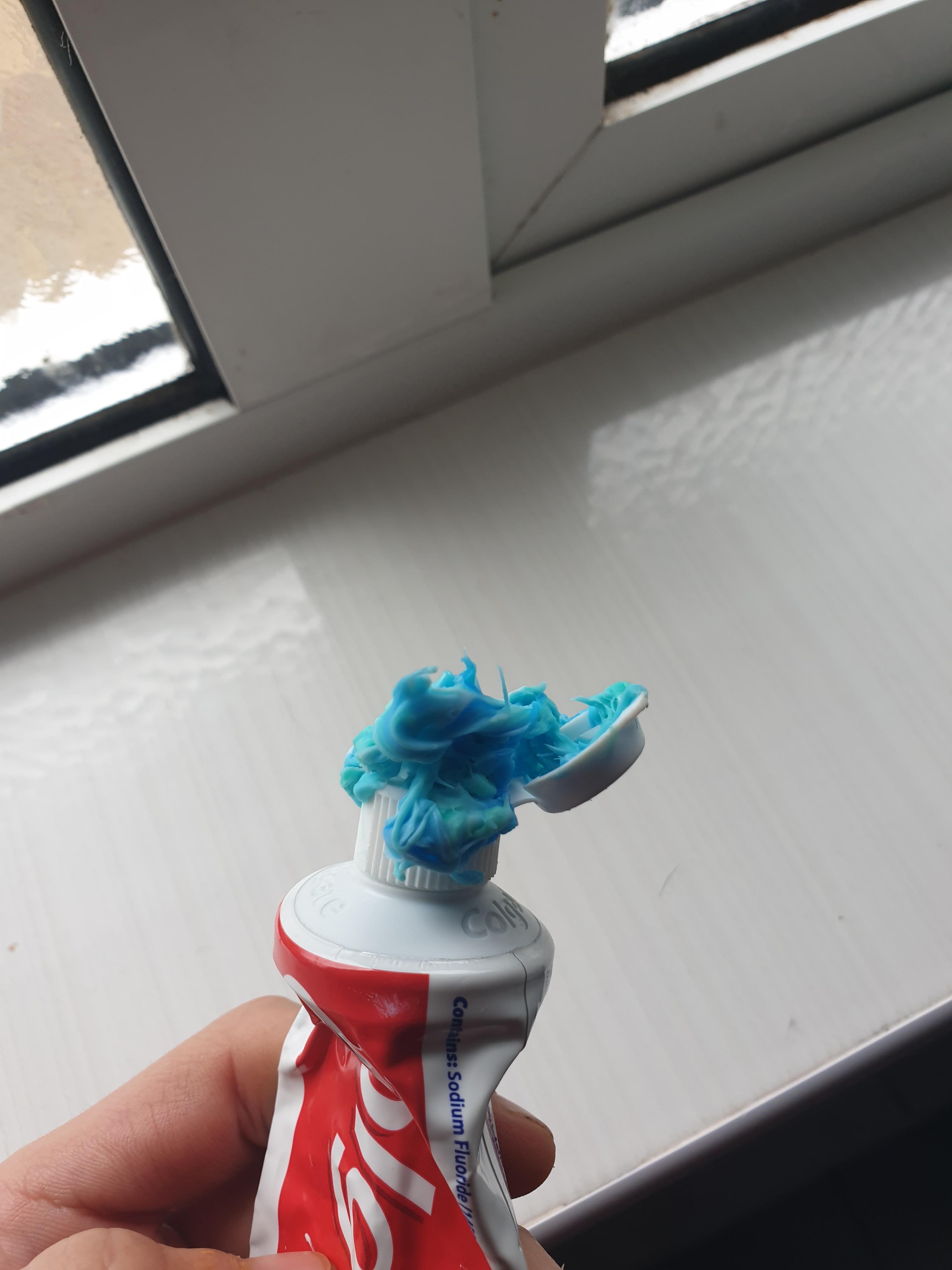 The way my family leaves the toothpaste (rock solid) | /r/MildlyInfuriating | Mildly Infuriating ...