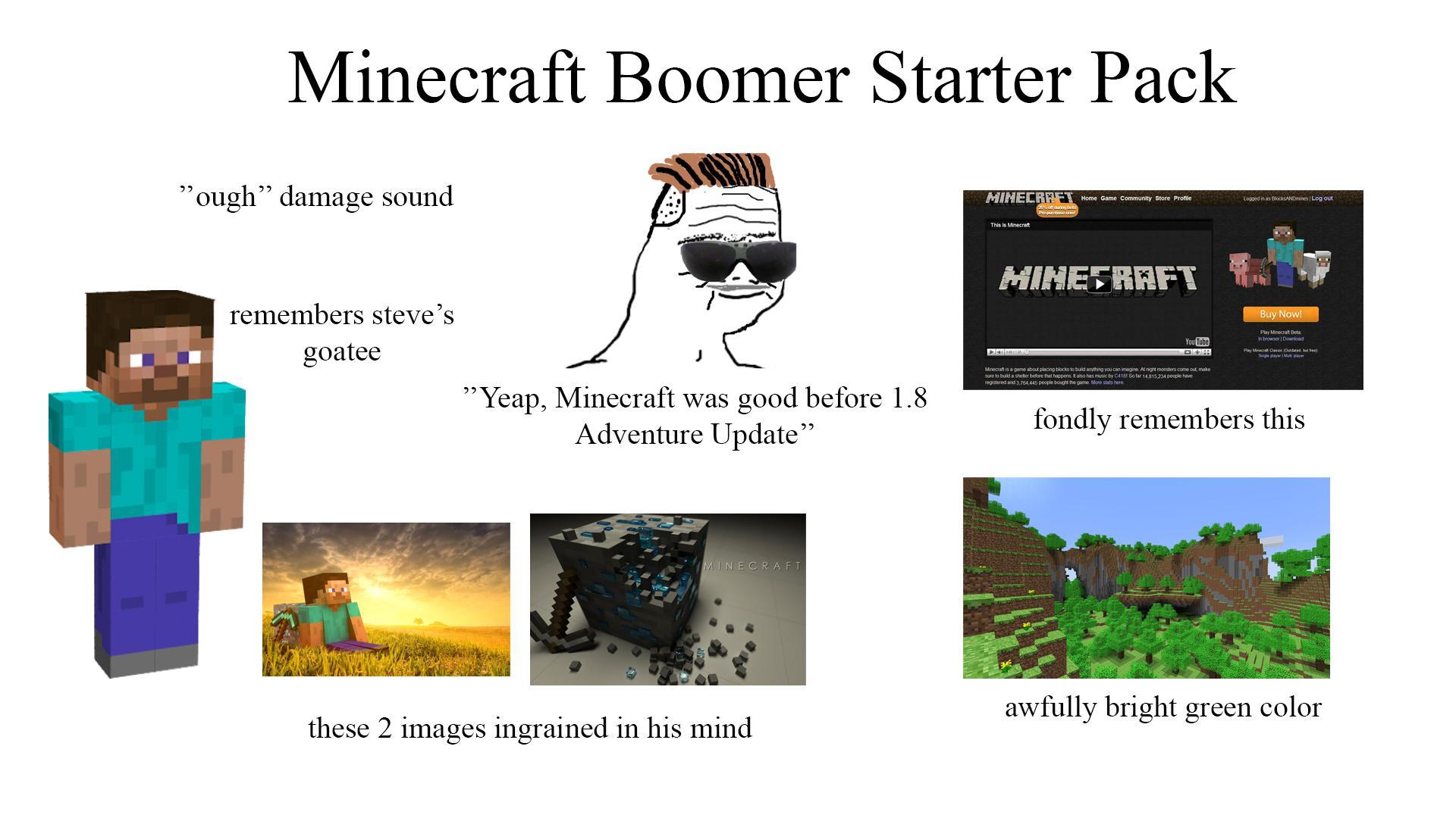 Minecraft Boomer starter pack | /r/starterpacks | Starter Packs | Know ...