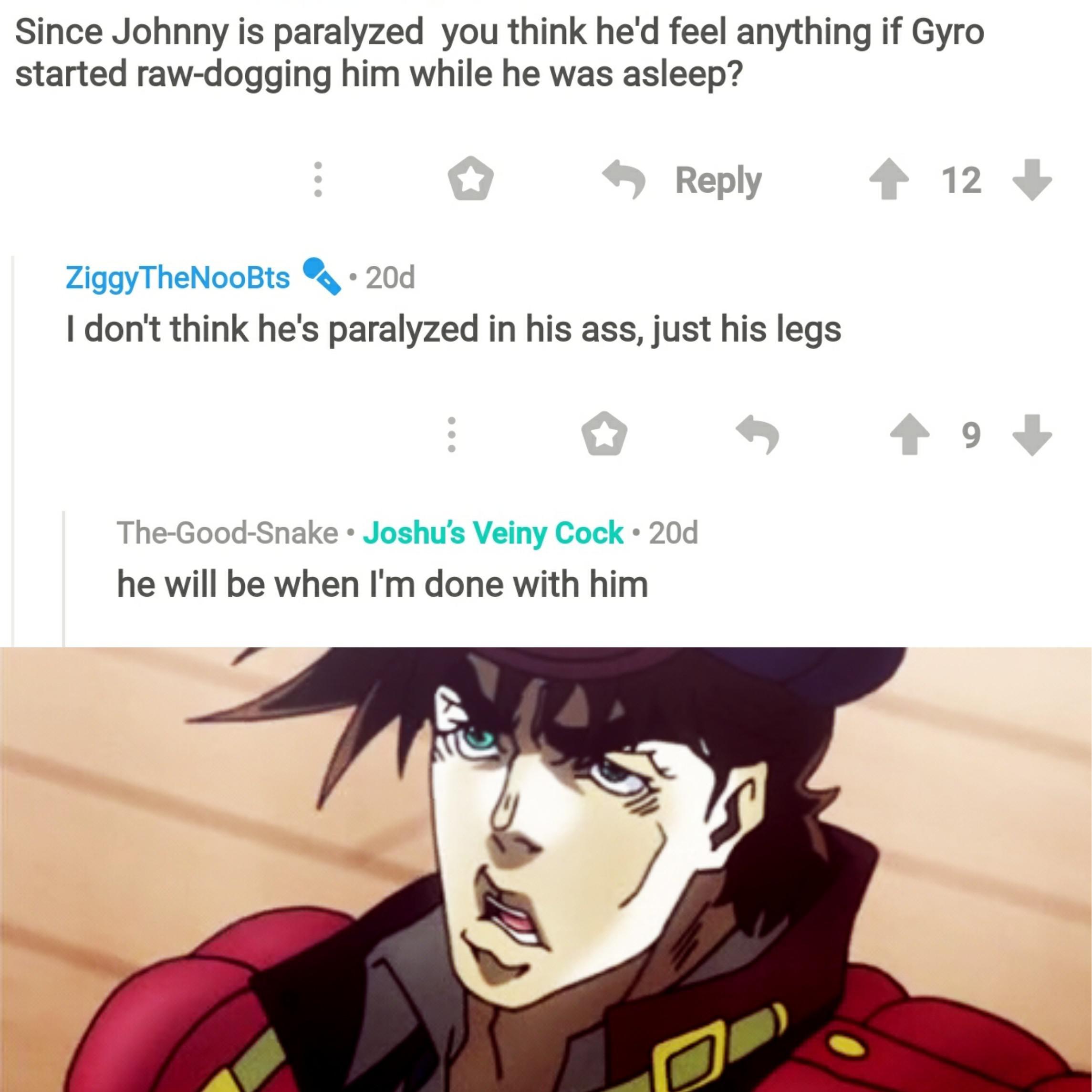 Cursed_Johnny_Comment | /r/ShitPostCrusaders/ | JoJo's Bizarre ...