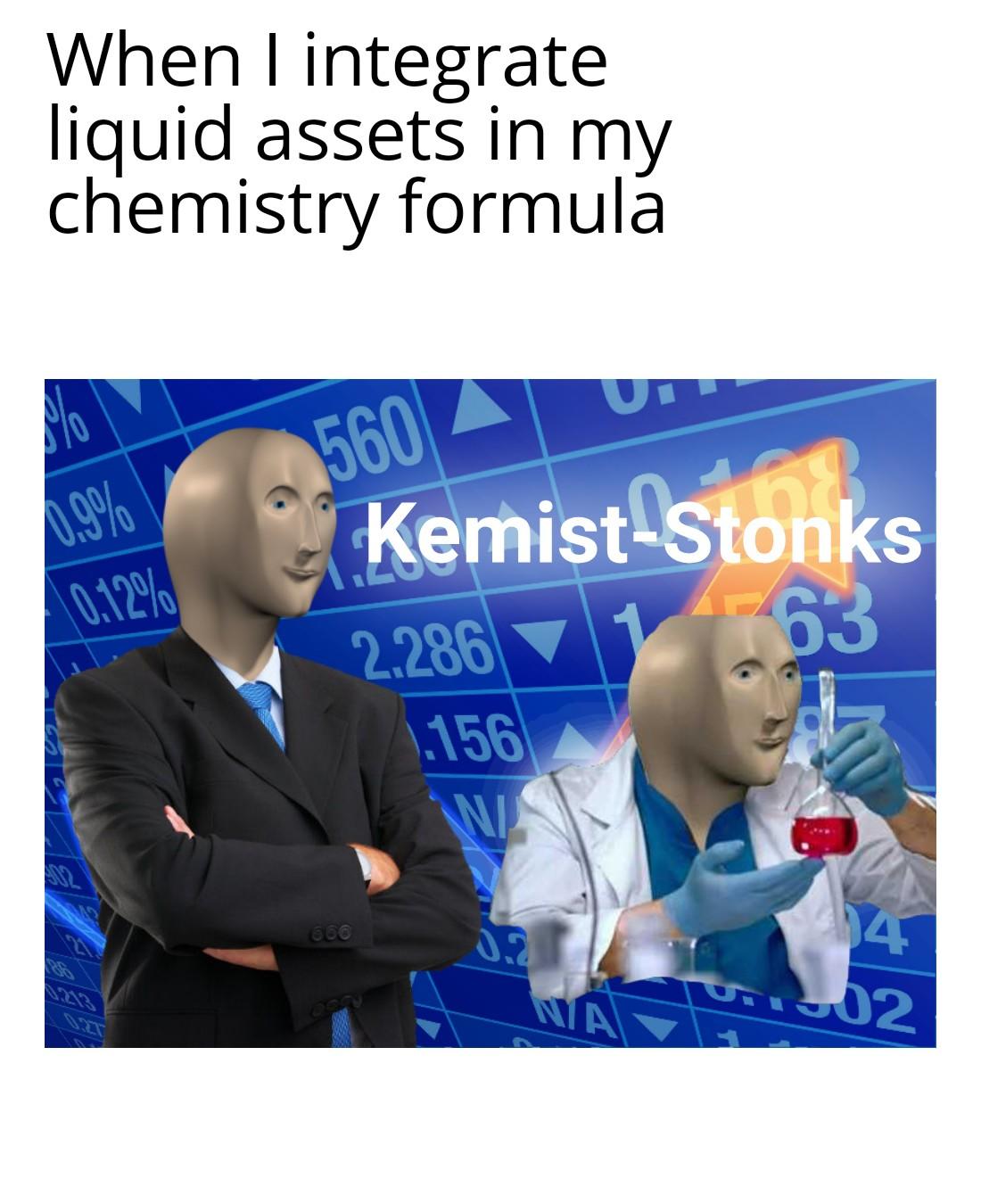 Kemist-Stonks | /r/Stonks | Meme Man Wurds / Stonks Edits | Know Your Meme