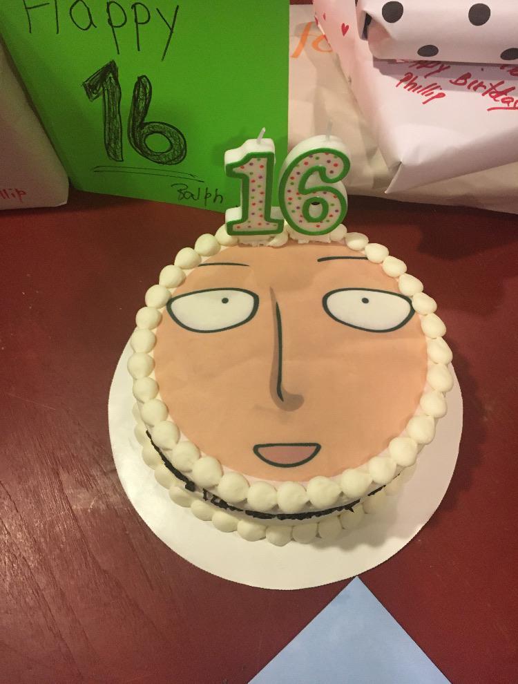 My Saitama birthday cake!:D | /r/OnePunchMan | One-Punch Man | Know ...