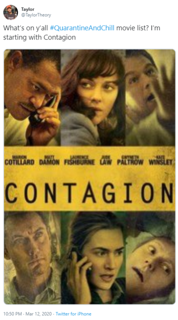 Contagion | #QuarantineAndChill | Know Your Meme