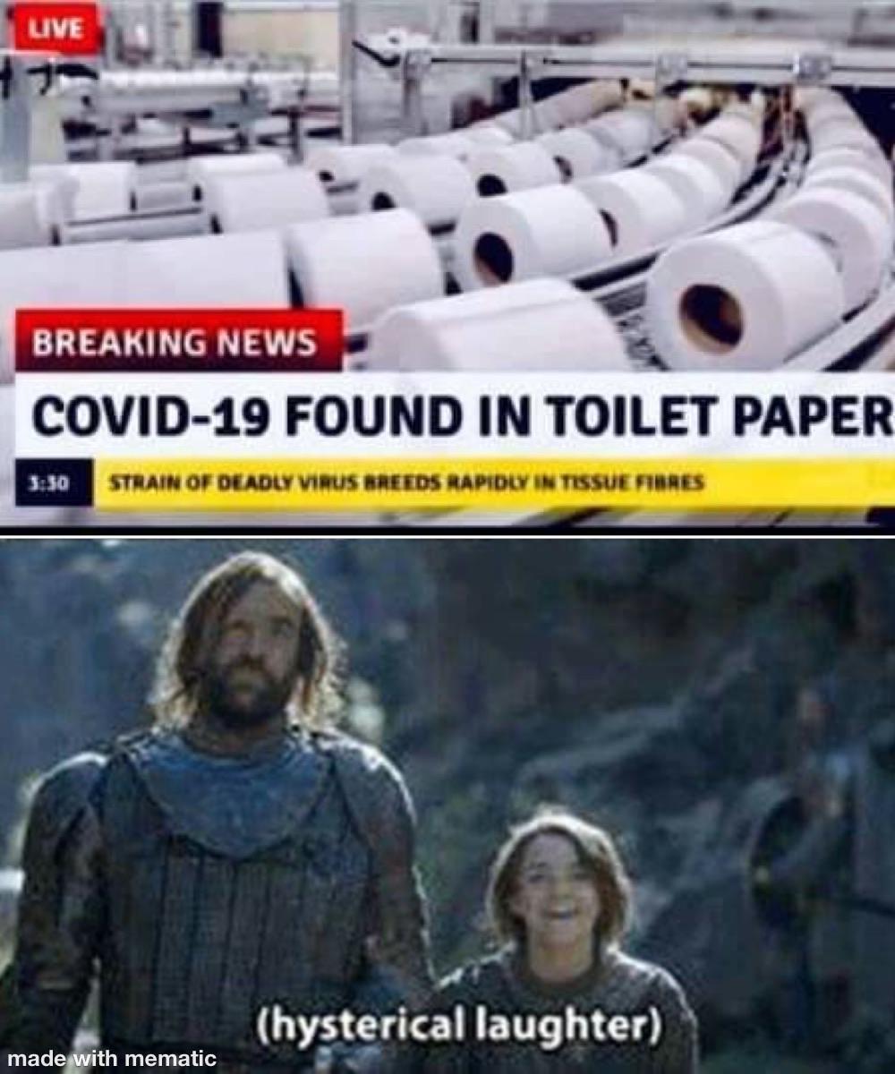 Enough said | /r/memes | Toilet Paper Hoarding | Know Your Meme