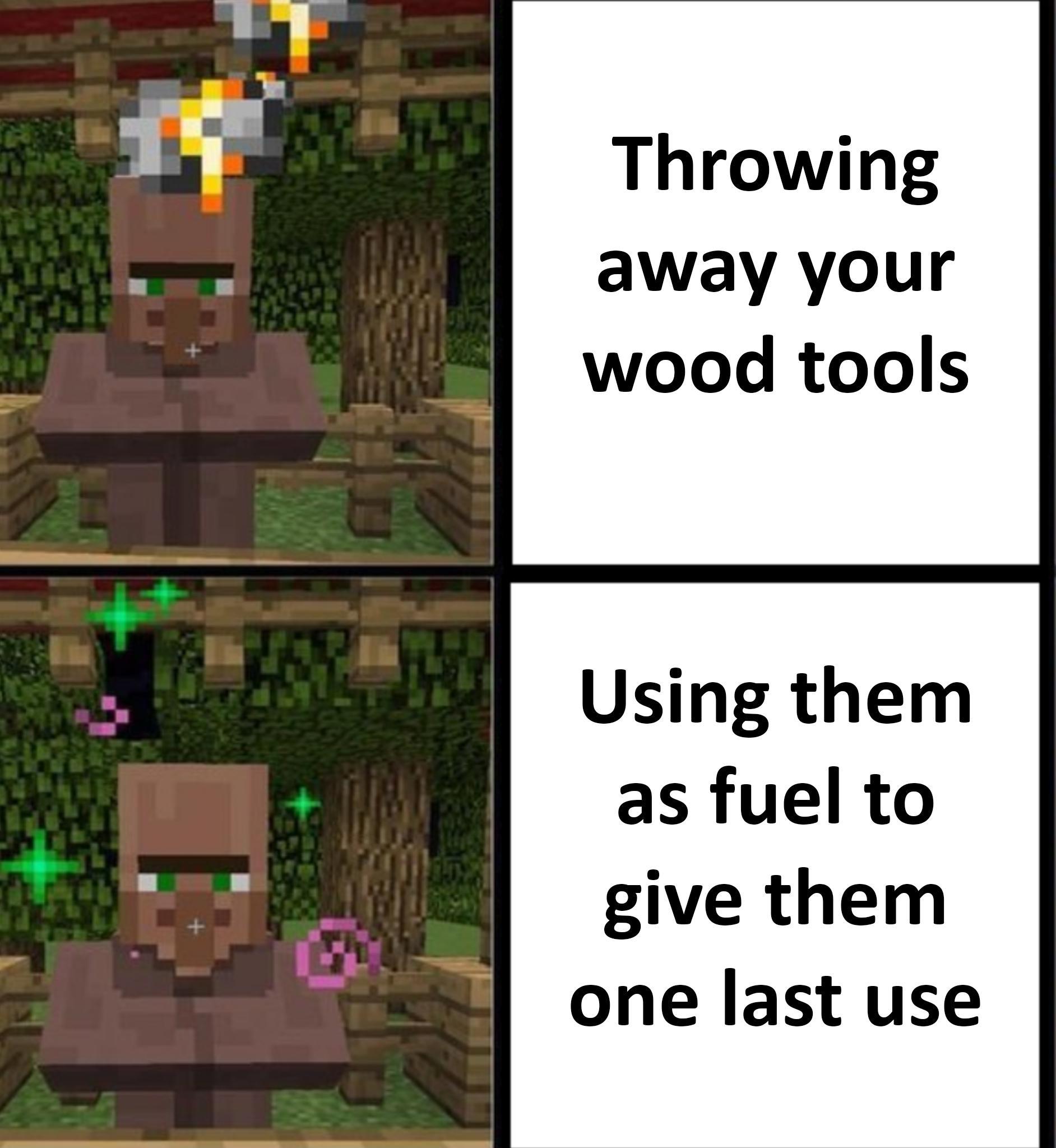 Throwing them away is just wasteful | /r/MinecraftMemes | Minecraft ...