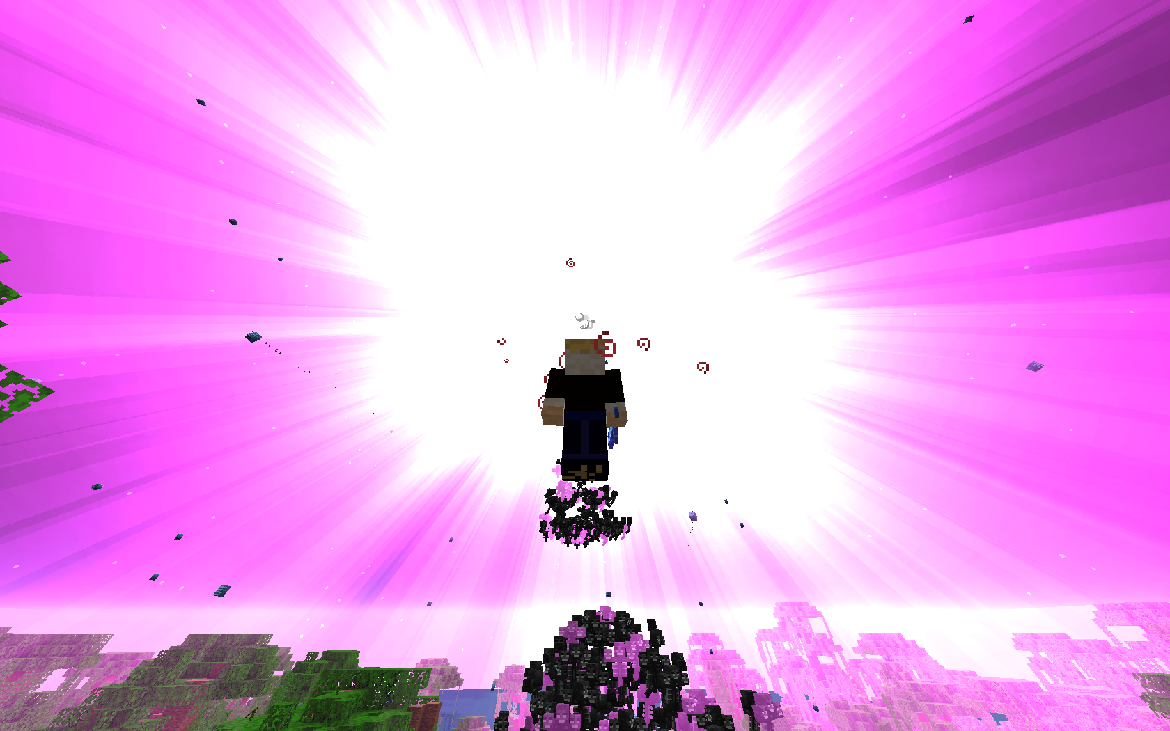 Apparently spawning 2000 withers and a dragon wasn't the best idea ...