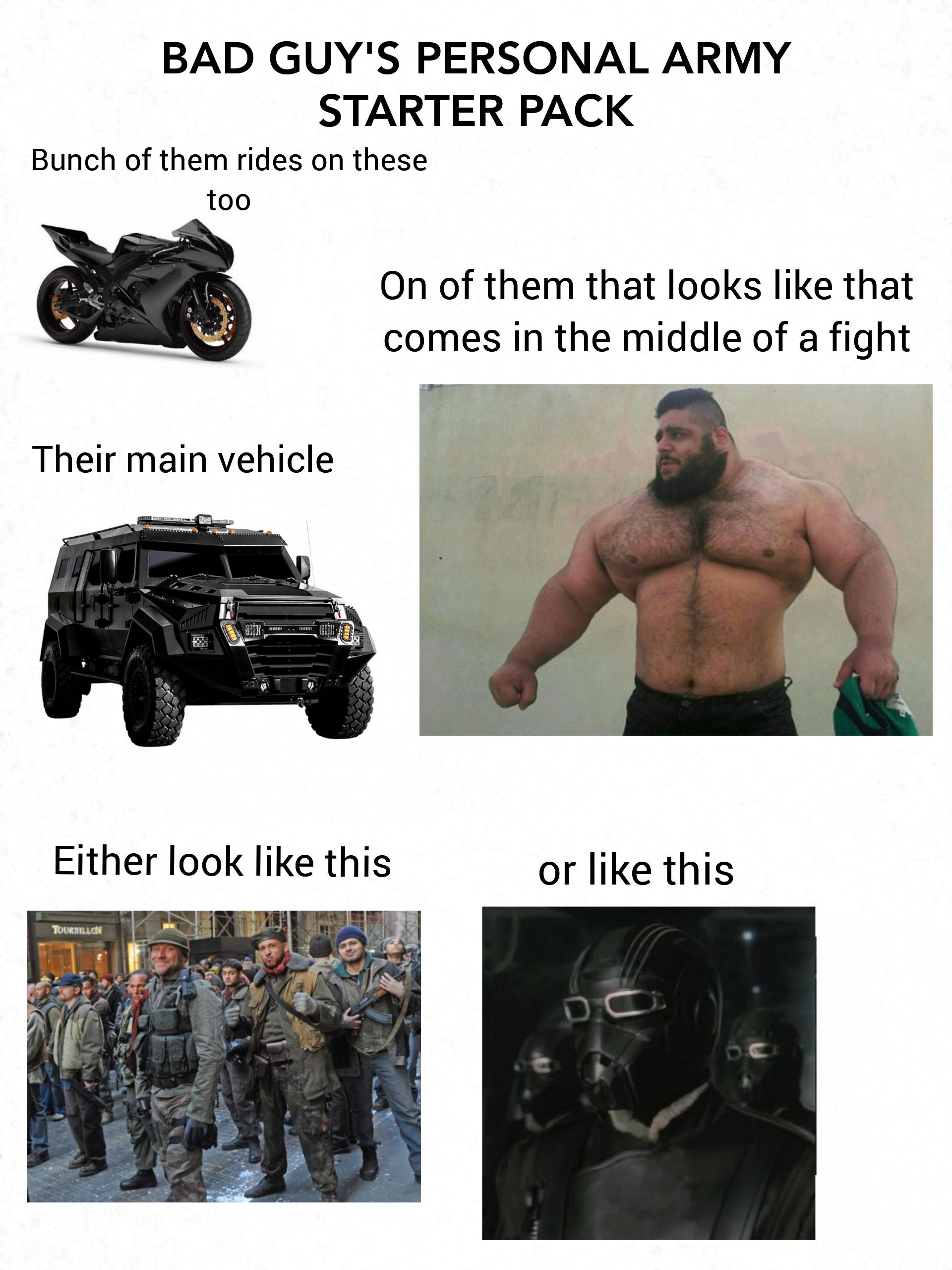 Bad guy's personal army starter pack | /r/starterpacks | Starter Packs ...