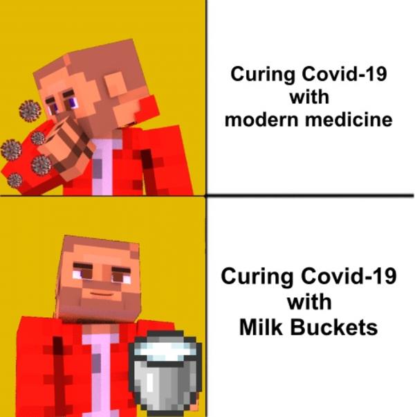 Milk is superior to Social Distancing | /r/MinecraftMemes | Minecraft ...