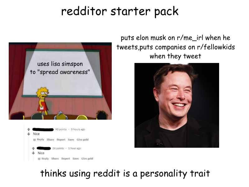 redditor starter pack | /r/starterpacks | Starter Packs | Know Your Meme
