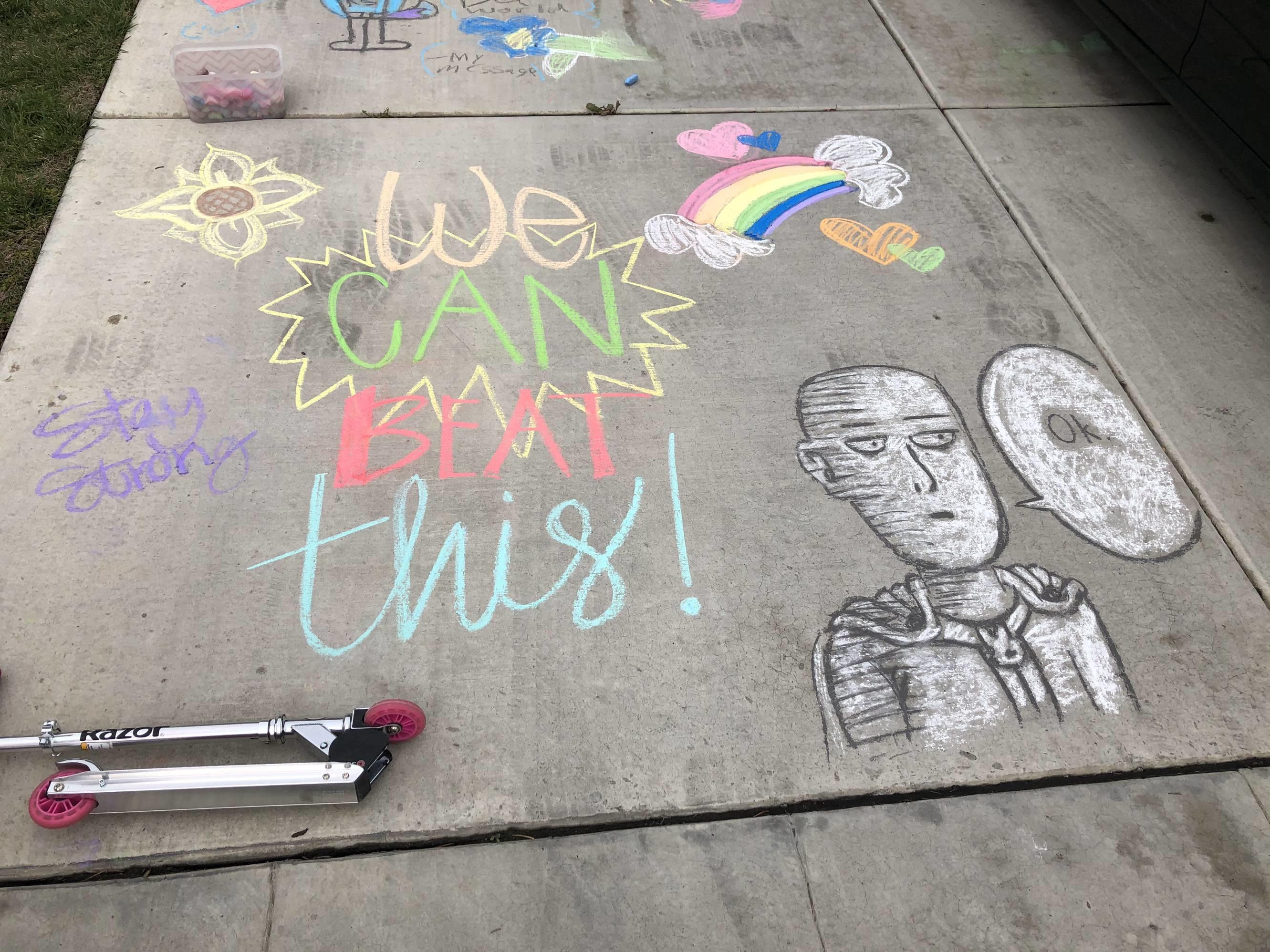 Wife wanted to do inspirational sidewalk chalk for the neighborhood for ...