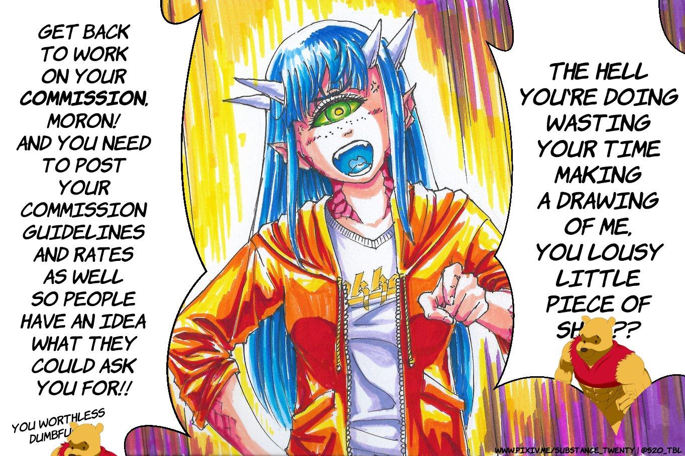 Caco-Chan Forces You To Work on Your Commission | Cacodemon | Know Your ...