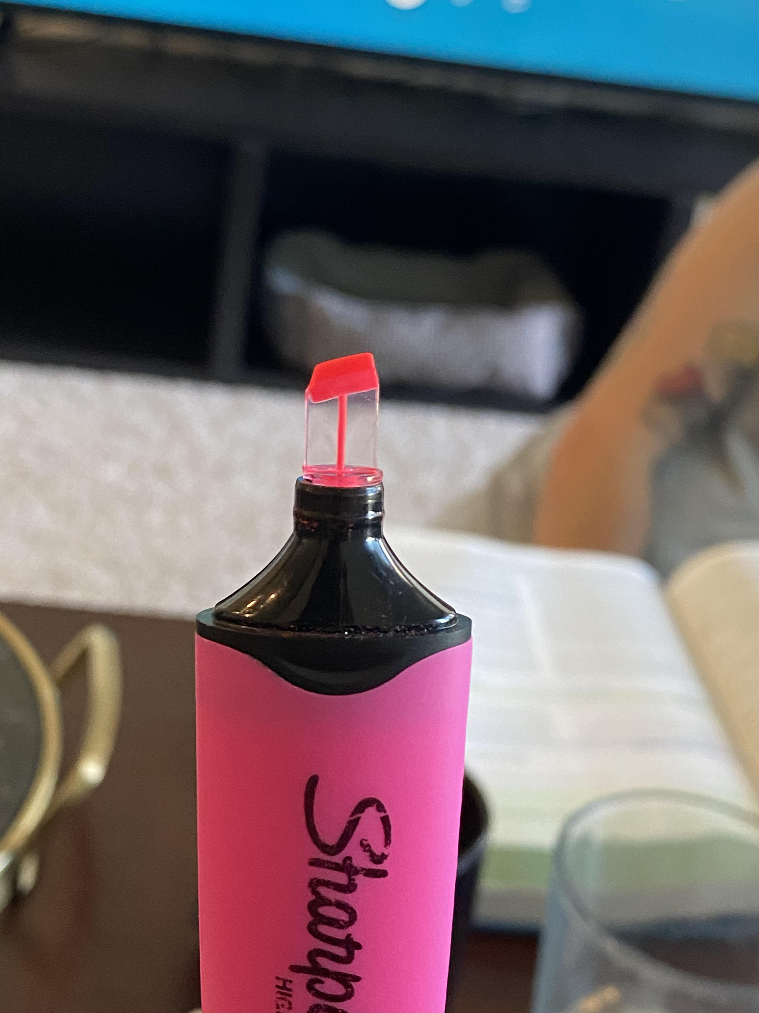 This highlighter with a transparent tip so you can see what you’re ...