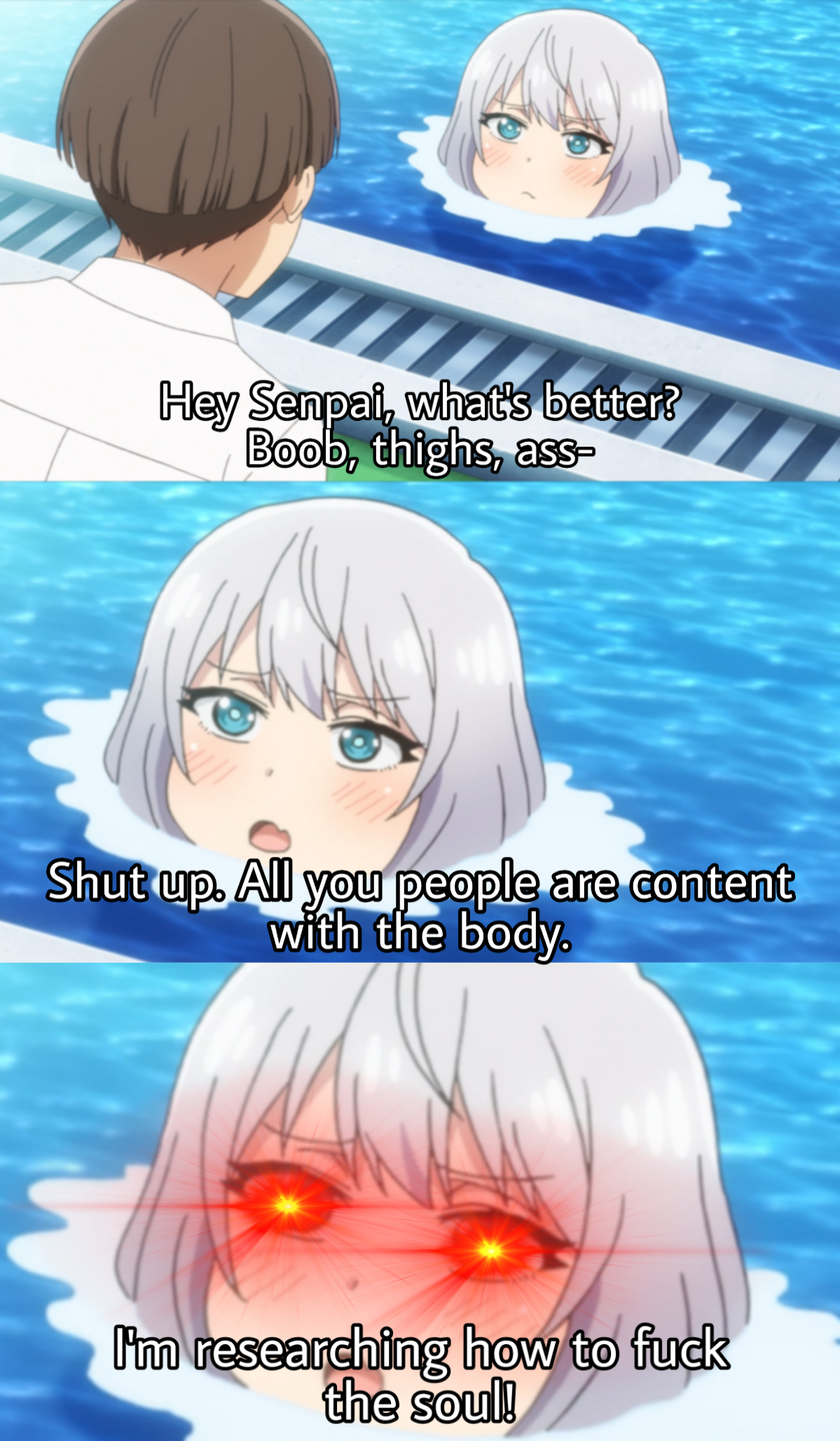 Sempai Reaching New Heights R Animemes Senpai Of The Pool Know