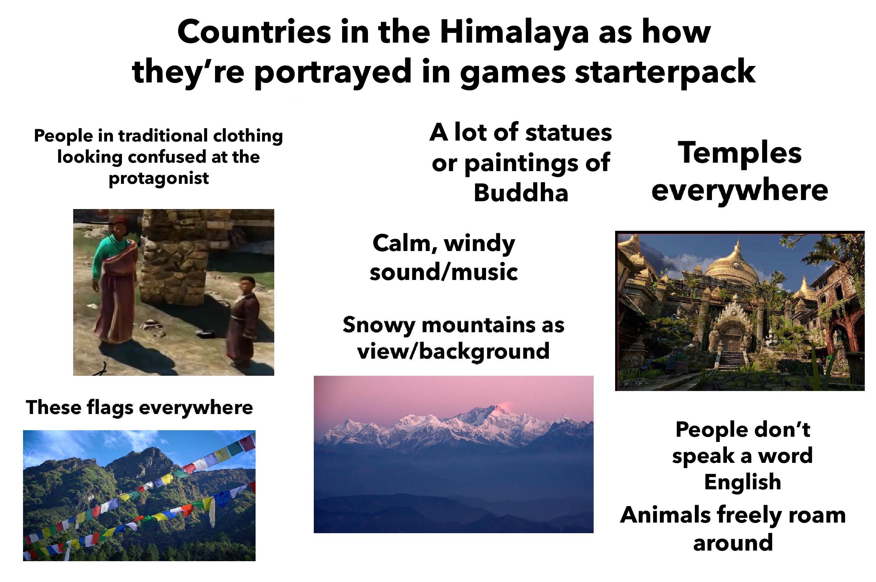 Countries in the Himalaya as how they’re portrayed in games starterpack ...