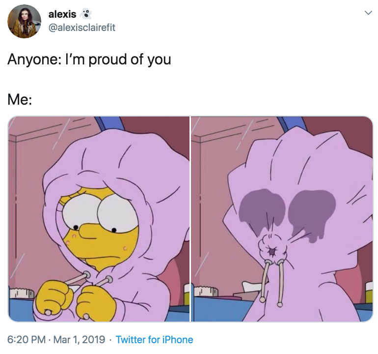 Anyone: I’m proud of you | Lisa Simpson Crying Through a Hoodie | Know ...