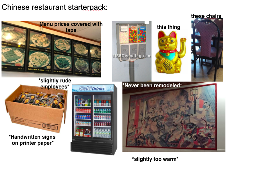 Chinese restaurant starterpack | /r/starterpacks | Starter Packs | Know ...