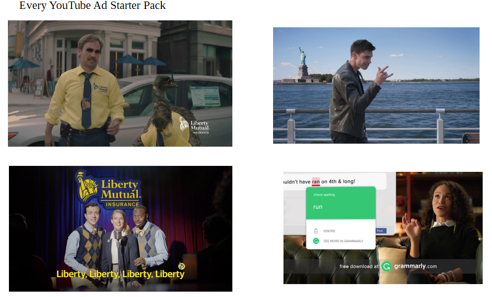 Every YouTube Ad Starter Pack | /r/starterpacks | Starter Packs | Know ...