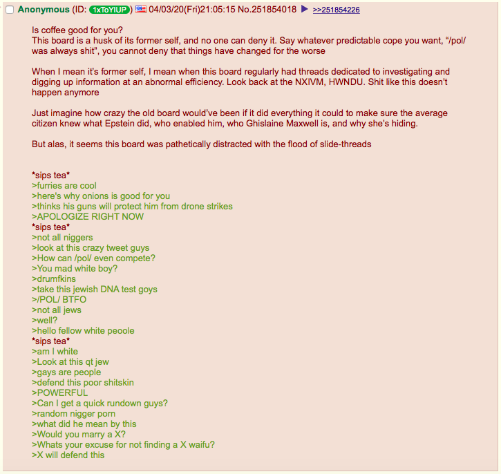 Anon reminisces about the good old days of /pol/ | /r/4chan | 4chan ...