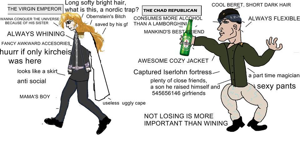 Another legend of galactic heroes version | Virgin vs. Chad | Know Your ...