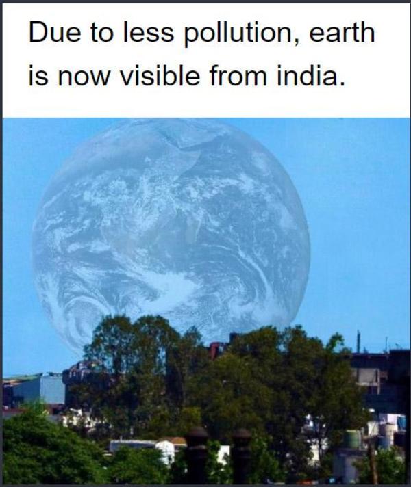 earth is healing | /r/memes | Due To Less Pollution, X Is Now Visible ...